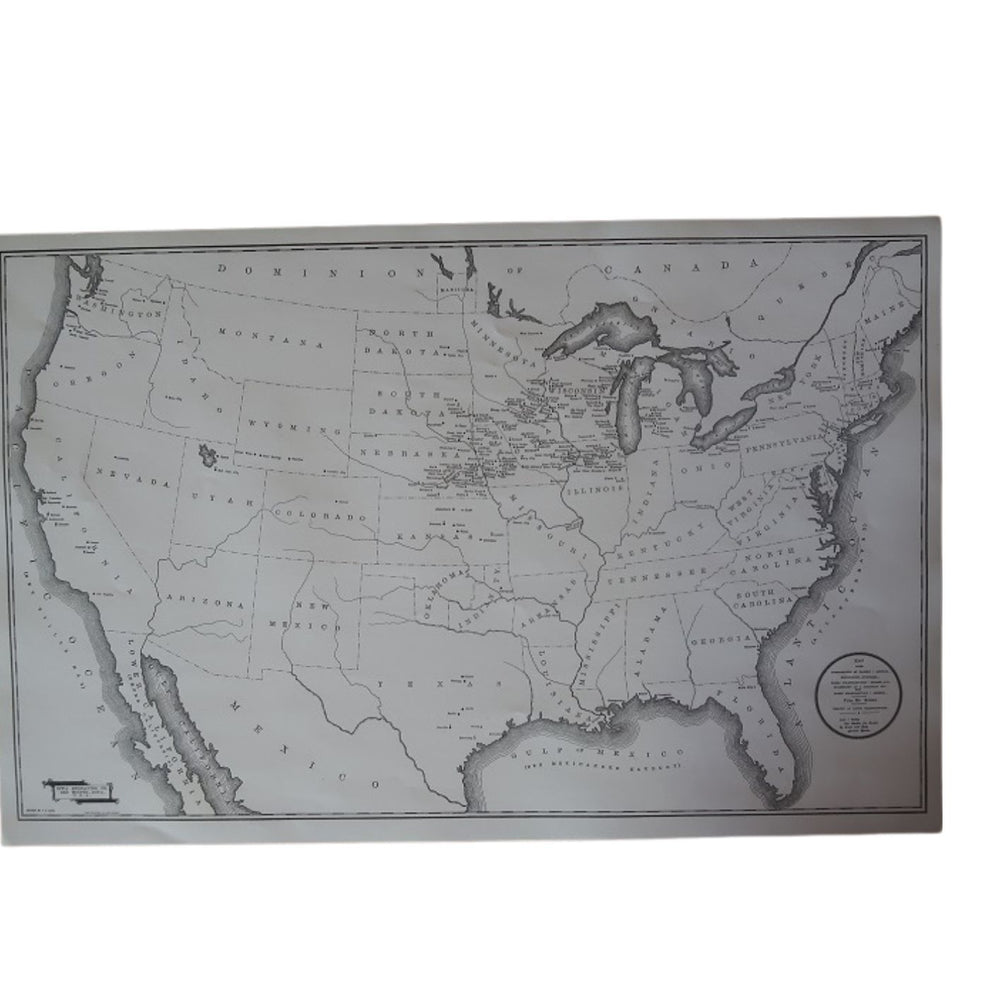 1897 Map of Danish Settlements – Museum of Danish America Design Store