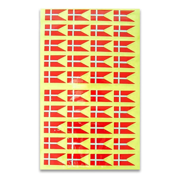 Danish Flag Stickers - 80 Pieces – Museum of Danish America Design Store